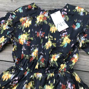 Zara | Dresses | Zara Women Dress Ruffled Print Dress 257 Multi Co ...